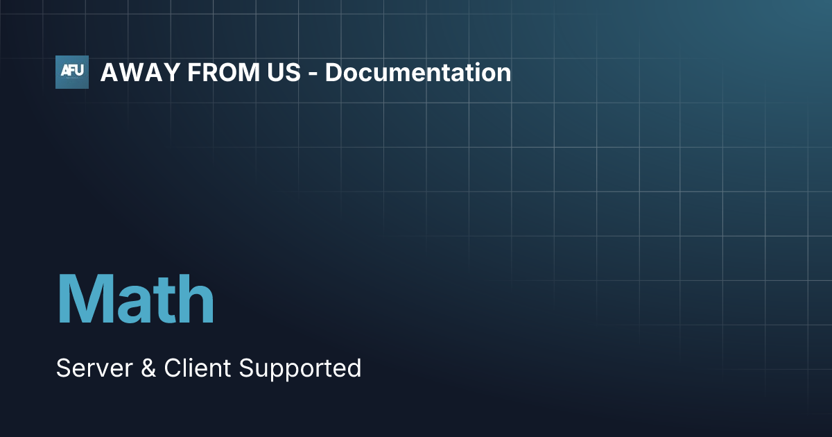 Math | AWAY FROM US - Documentation